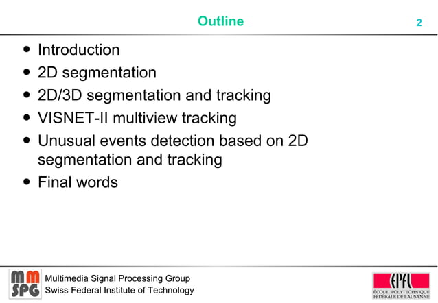 2D/Multi-view Segmentation and Tracking | PPT