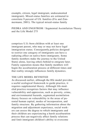 Segmented Assimilation Theory and theLife Model An Integrat.docx