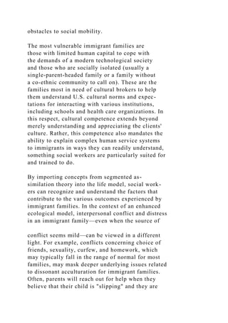 Segmented Assimilation Theory and theLife Model An Integrat.docx