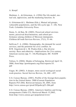 Segmented Assimilation Theory and theLife Model An Integrat.docx