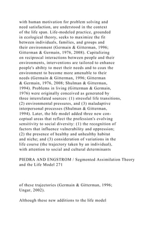 Segmented Assimilation Theory and theLife Model An Integrat.docx