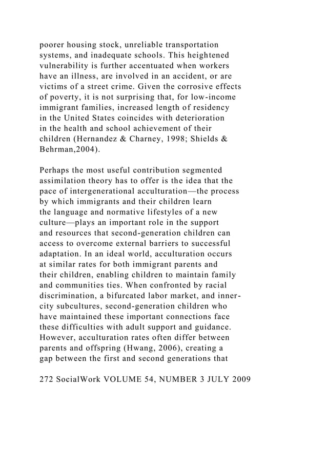 Segmented Assimilation Theory and theLife Model An Integrat.docx