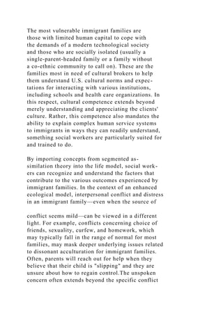 Segmented Assimilation Theory and theLife Model An Integrat.docx