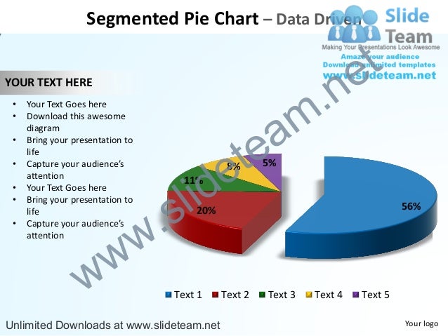 Segmented Pie Chart Data Driven Ppt Slides Diagrams Templates 