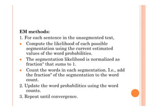 Segmenting dna sequence into words | PPT