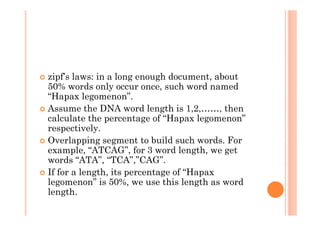 Segmenting dna sequence into words | PPT
