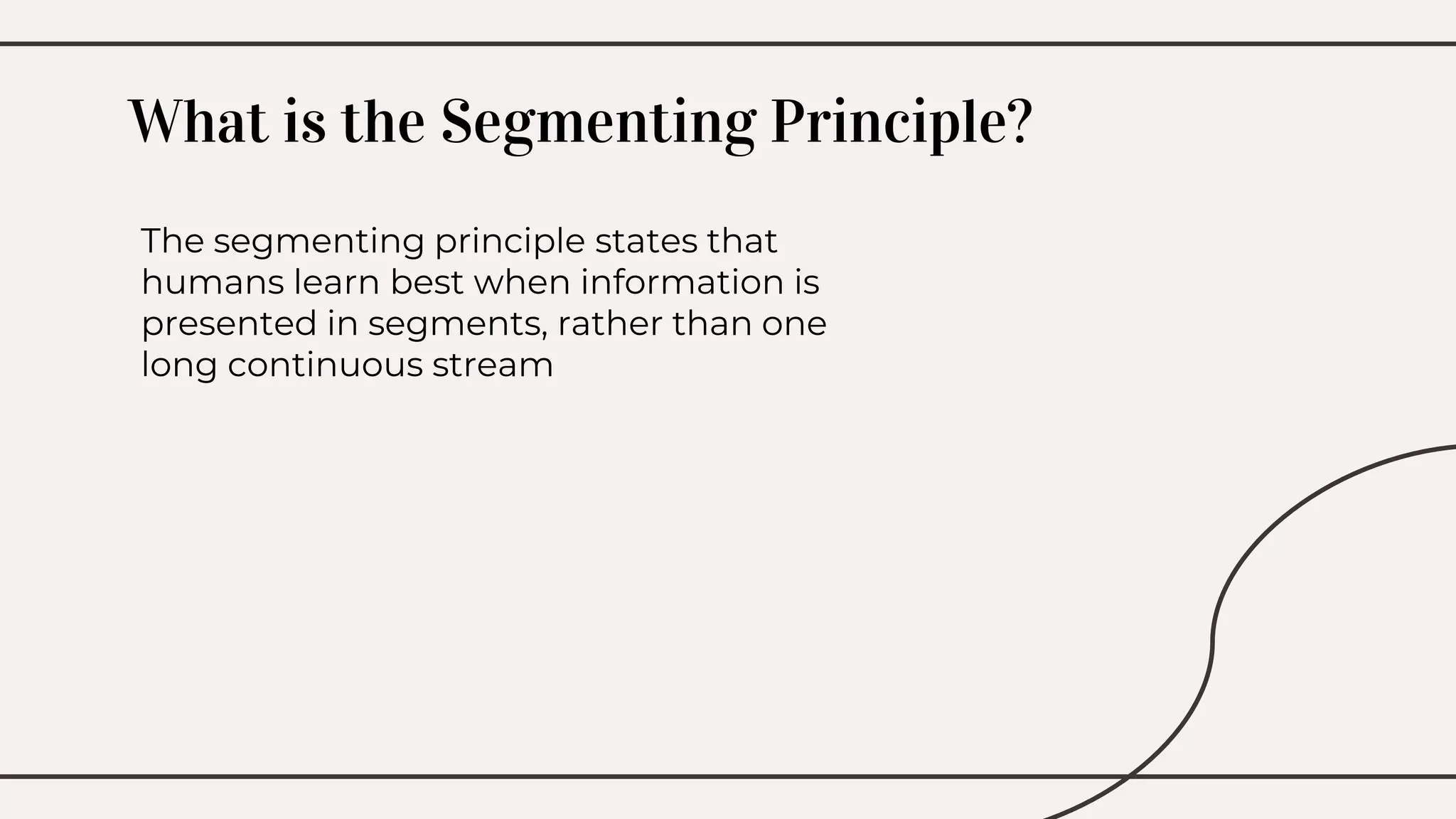 Segmenting Principle Story board | PPTX