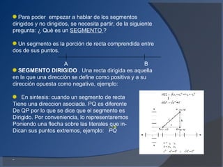 Segmentos Dirigidos Y N0 Dirigidos 2 | PPT