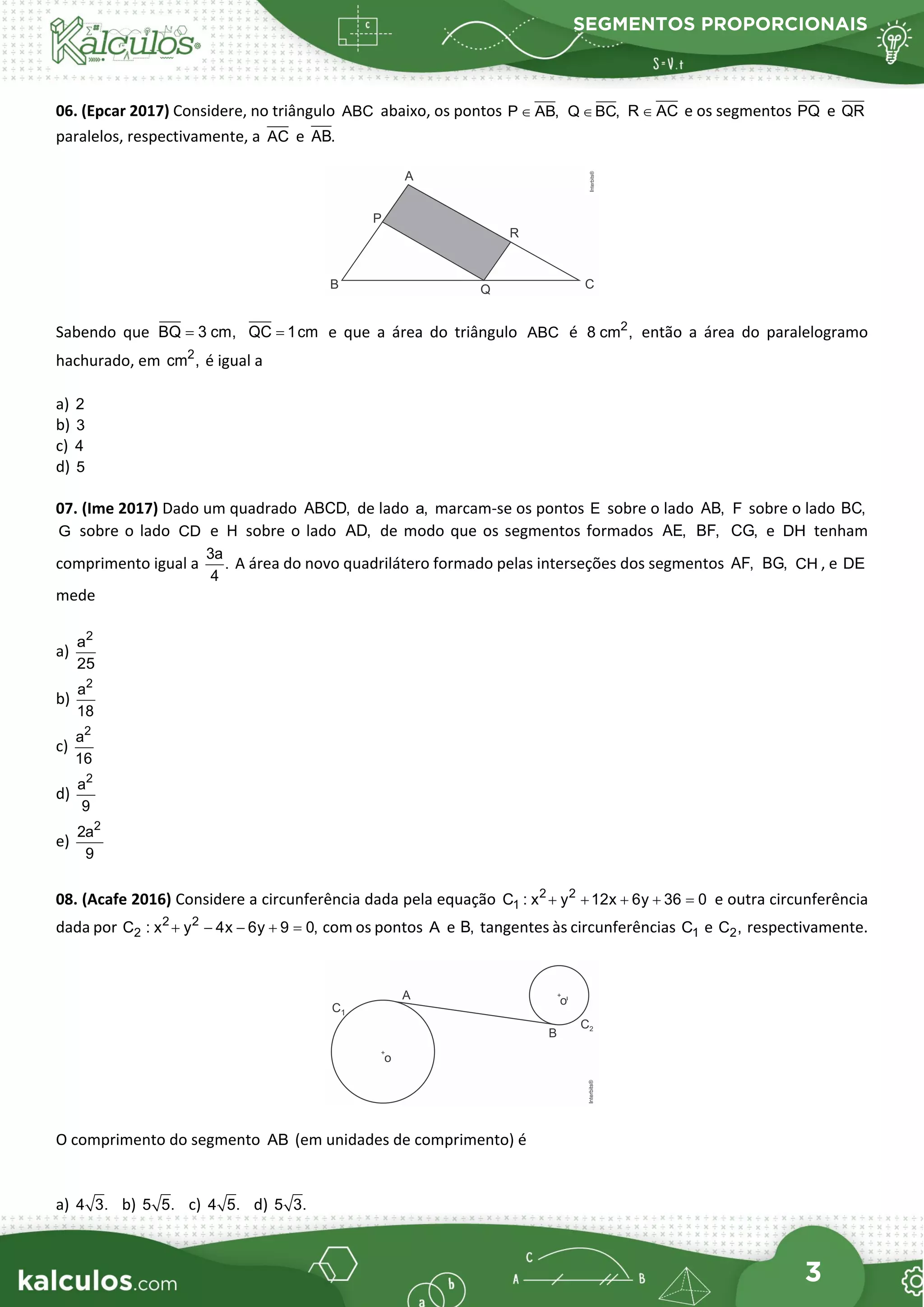 Segmentos proporcionais | PDF