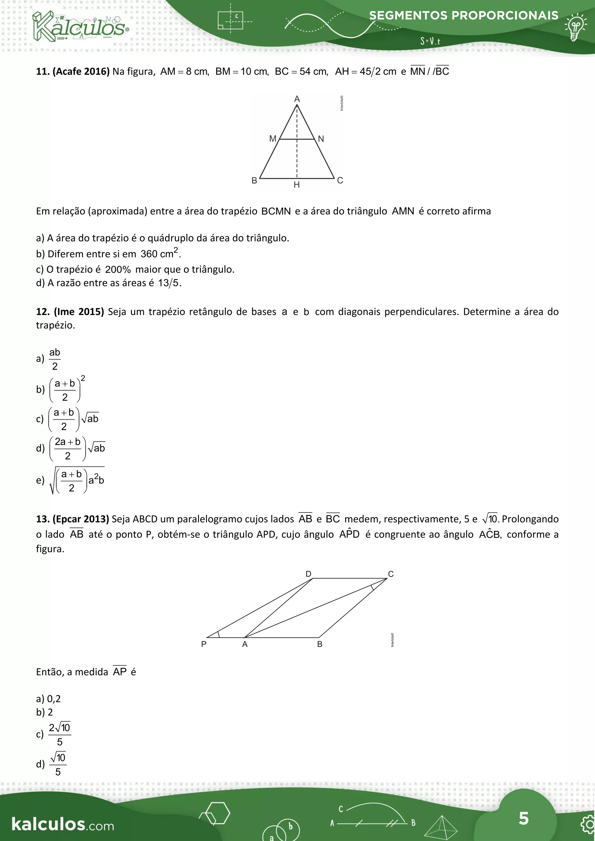 Segmentos proporcionais | PDF