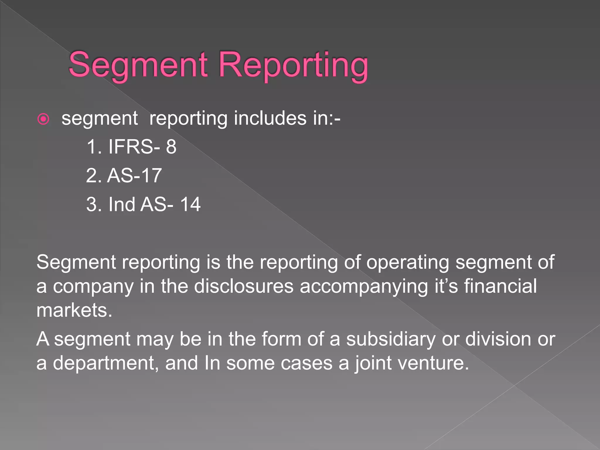 Segment reporting | PPTX