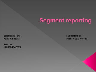 Segment reporting | PPTX
