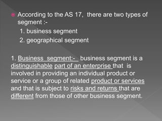 Segment reporting | PPTX | Business Accounting & Finance | Business