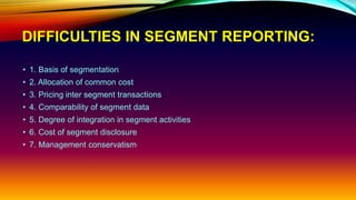 Segment reporting ppt | PPTX