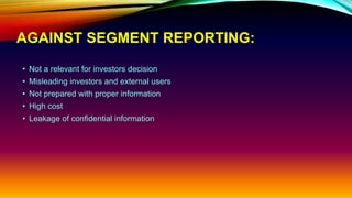 Segment reporting ppt | PPTX