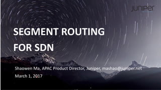 WAN SDN meet Segment Routing | PPT