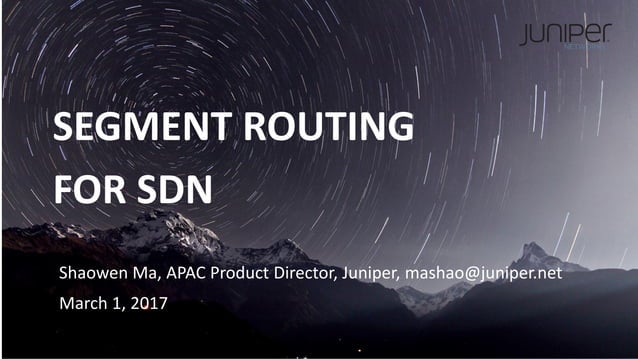 Wan Sdn Meet Segment Routing Ppt