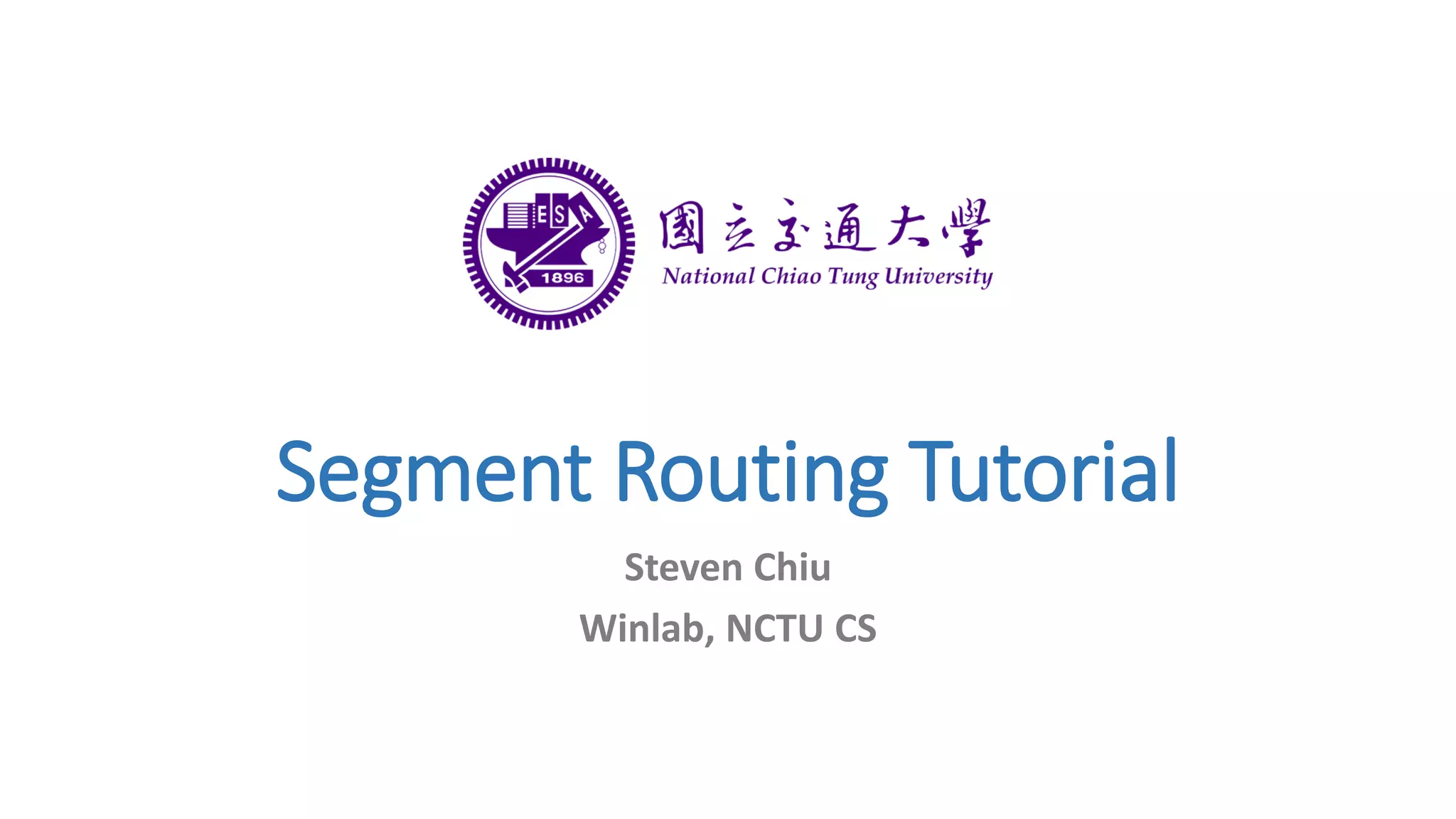 Segment Routing Tutorial Pdf