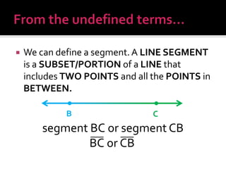 Segments, Rays And Angles | PPTX