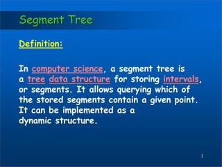 Segment tree | PPTX