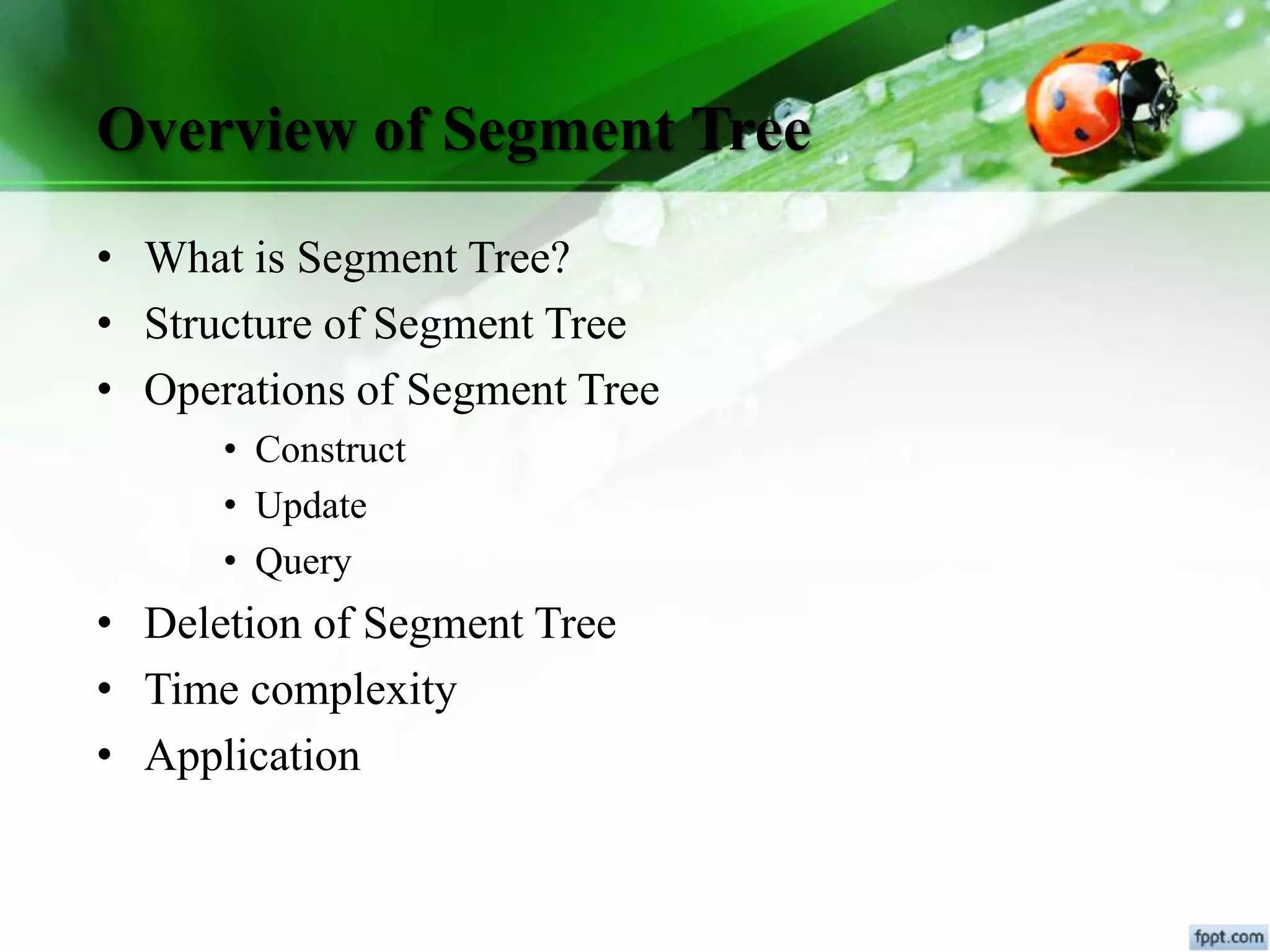 Segment tree | PPTX
