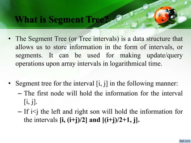 Segment tree | PPTX