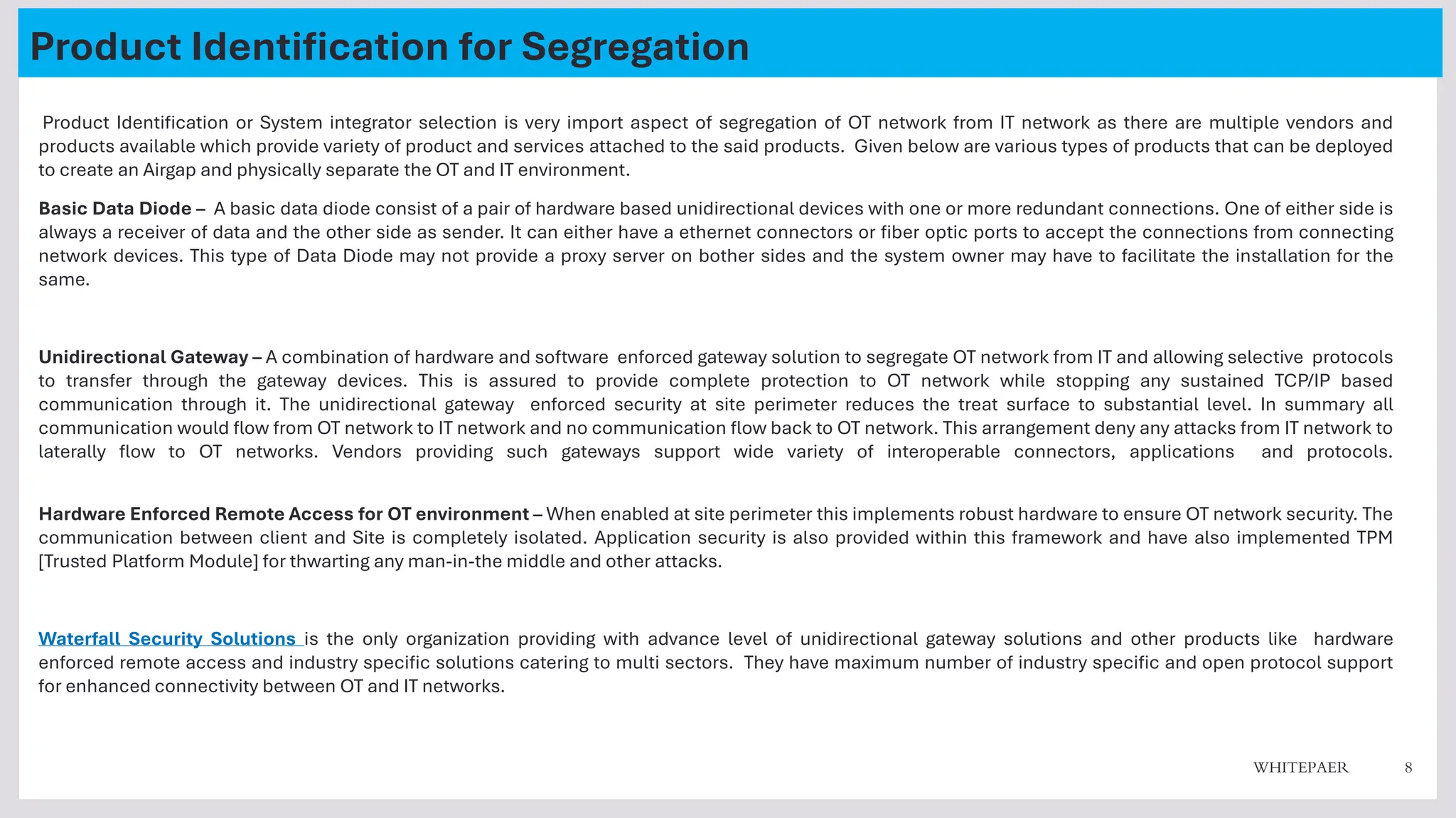Segregation of IT and OT Networks across organization | PDF
