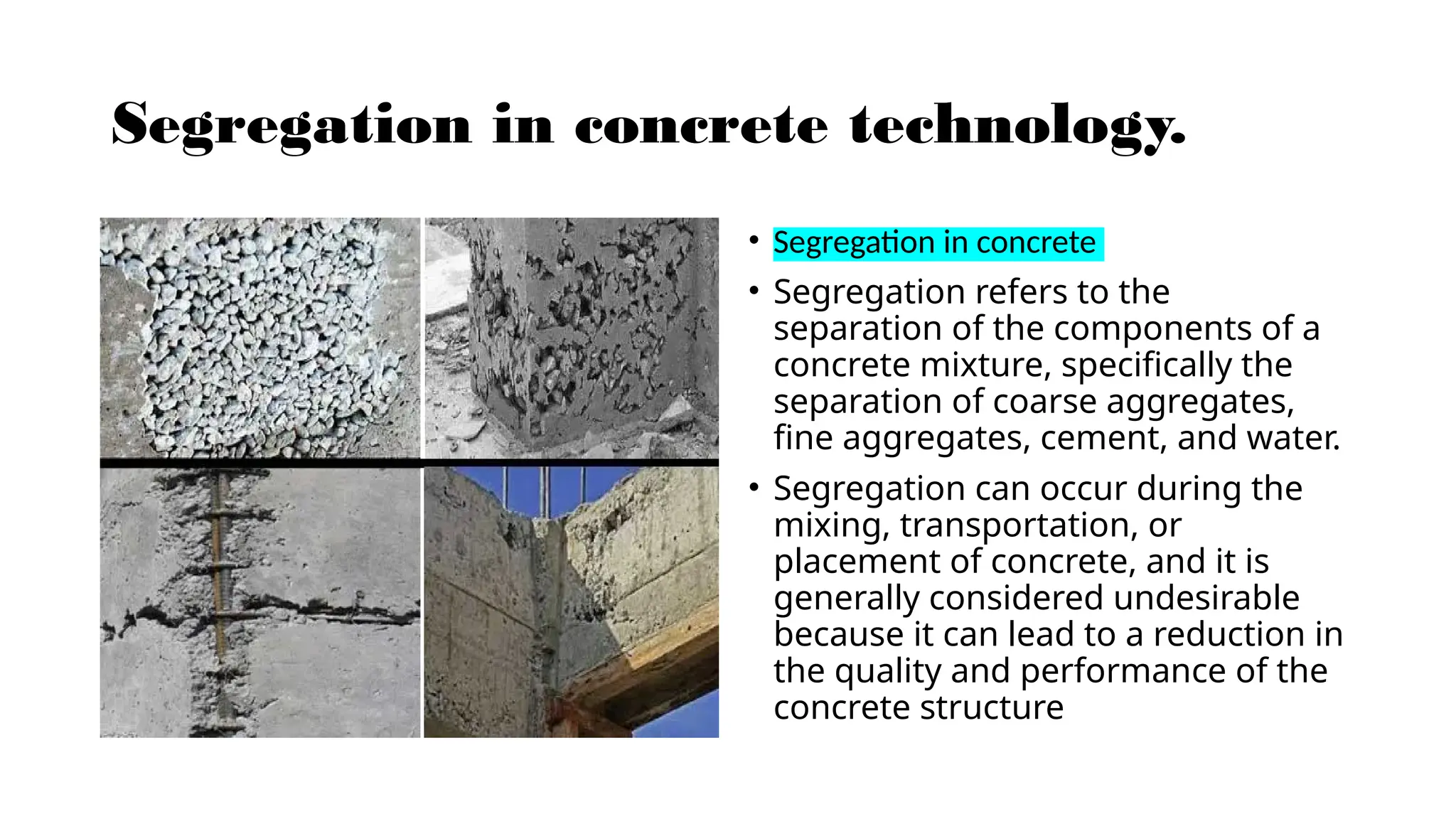 segregation refers to the separation of different components within a ...