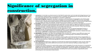 segregation refers to the separation of different components within a ...