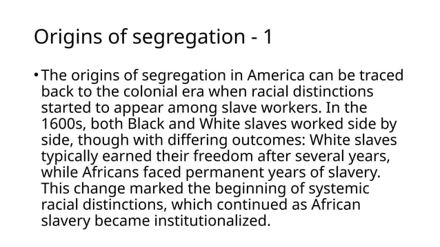 Segregation.pptxsssssssssssssssssssssssssssssssss | PPTX