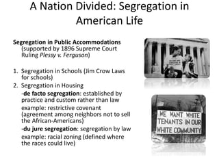 Segregation in the Post World War II Period | PPT