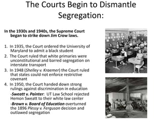 Segregation in the Post World War II Period | PPT