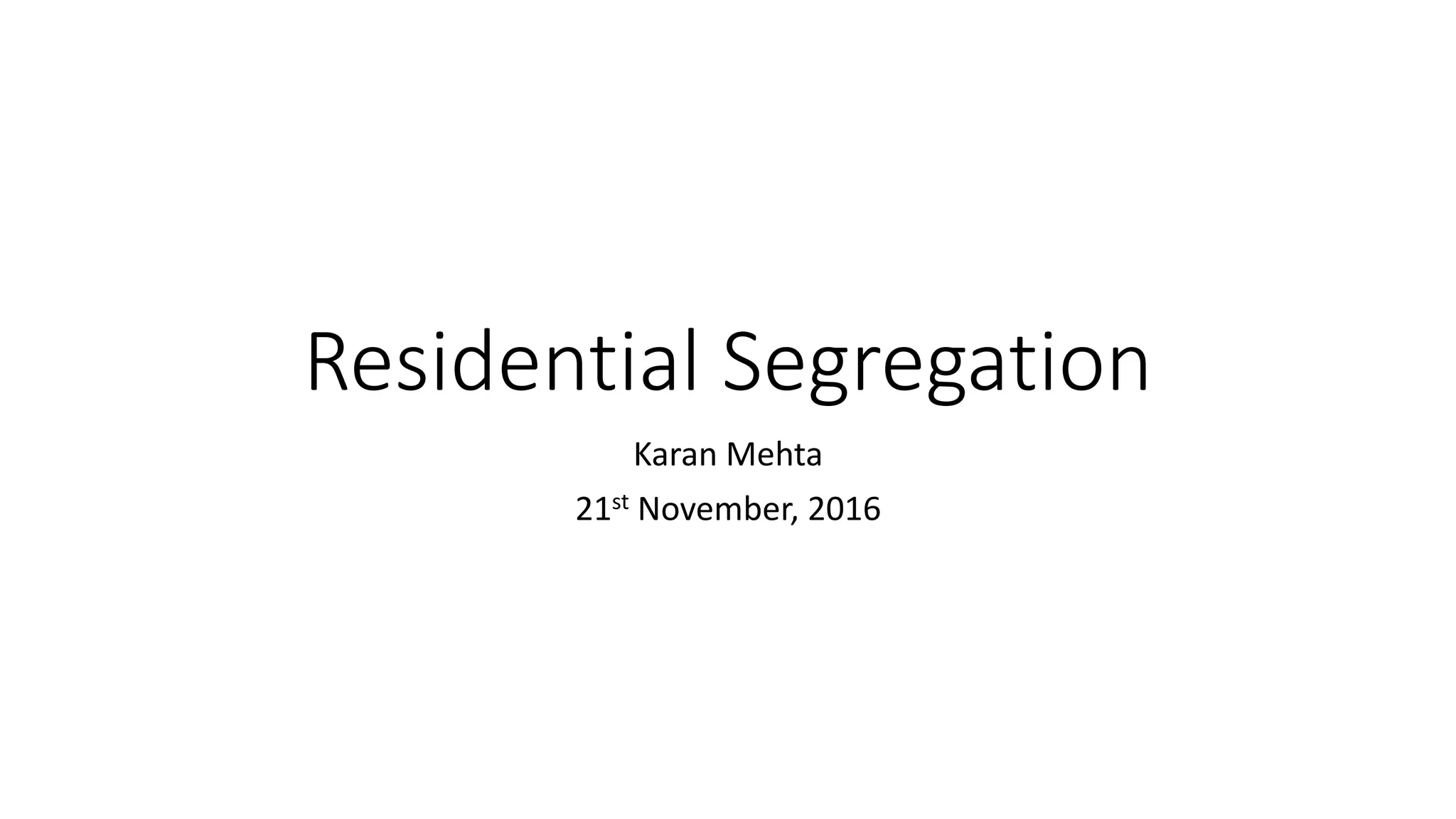 Segregation Schelling Model | PPTX