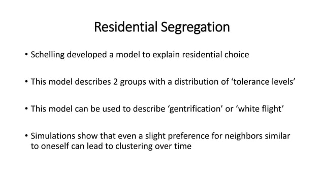 Segregation Schelling Model | PPTX | Physics | Science