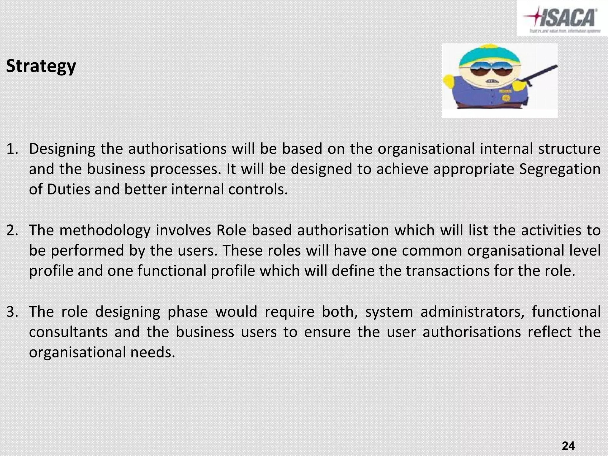 Segregation of duties in SAP @ ISACA Pune presentation on 18.4.2015 | PPT