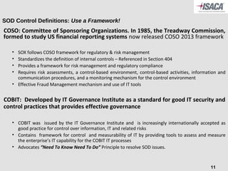 Segregation of duties in SAP @ ISACA Pune presentation on 18.4.2015 | PPT