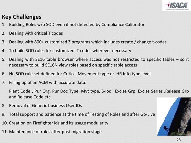 Segregation of duties in SAP @ ISACA Pune presentation on 18.4.2015 | PPT