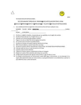 Seguir instrucciones | DOCX