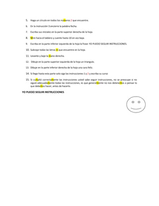 Seguir instrucciones | DOC
