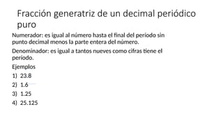 Segunda clase matematica I fracciones y decimales | PPTX