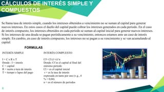 INTERÉS SIMPLE, COMPUESTO Y DIAGRAMA DE FLUJO DE CAJA | PPTX