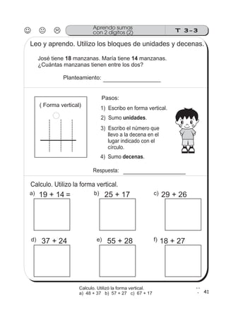 Guía de matemáticas para segundo grado (ejercicios) | PDF