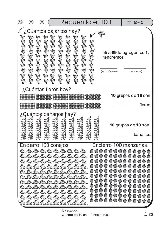 Guía de matemáticas para segundo grado (ejercicios)