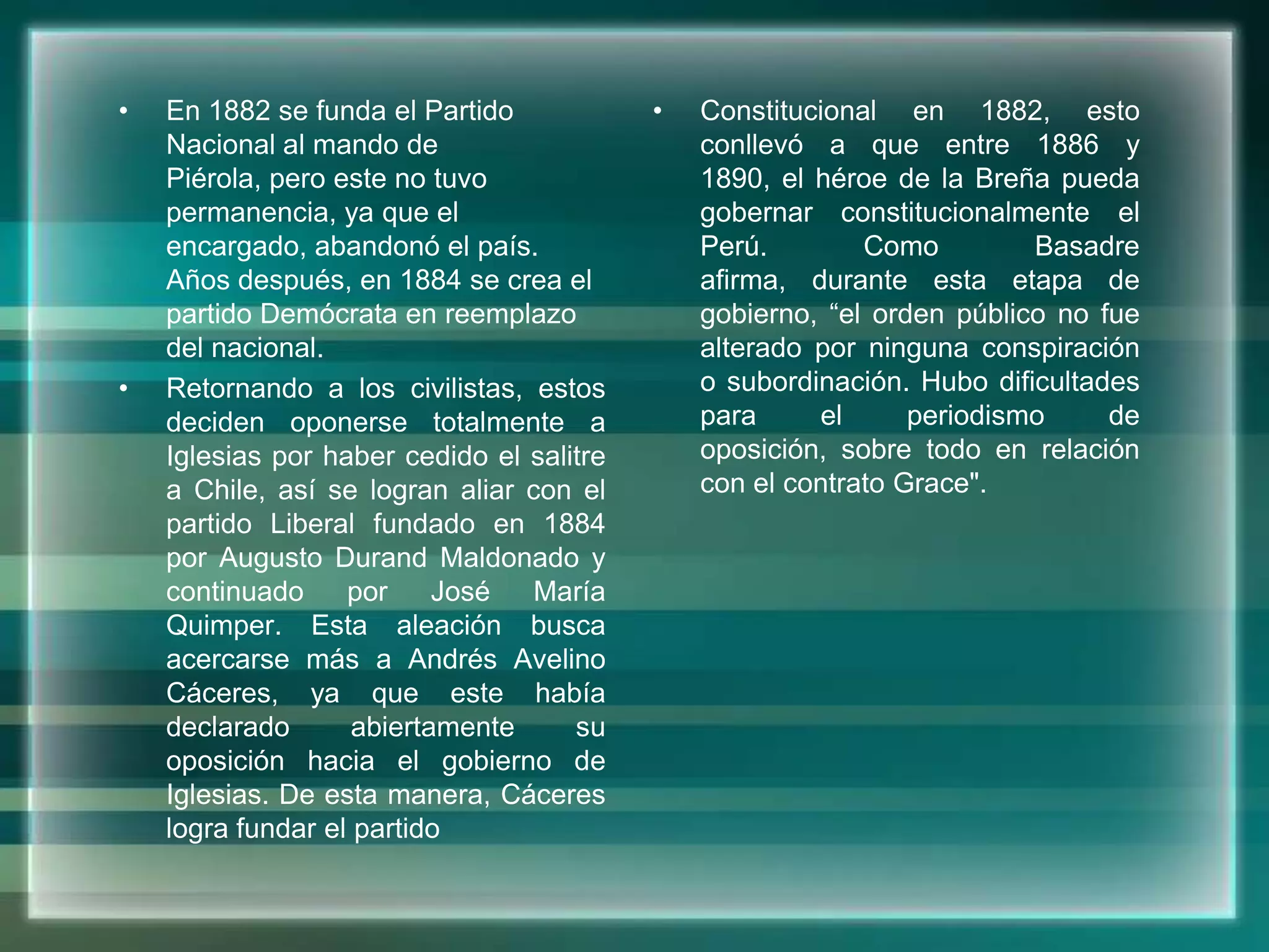 Segundo militarismo y la reconstrucción nacional | PPTX