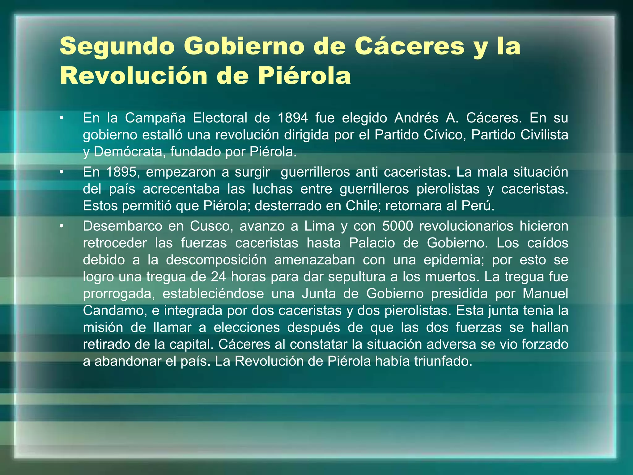 Segundo militarismo y la reconstrucción nacional | PPTX