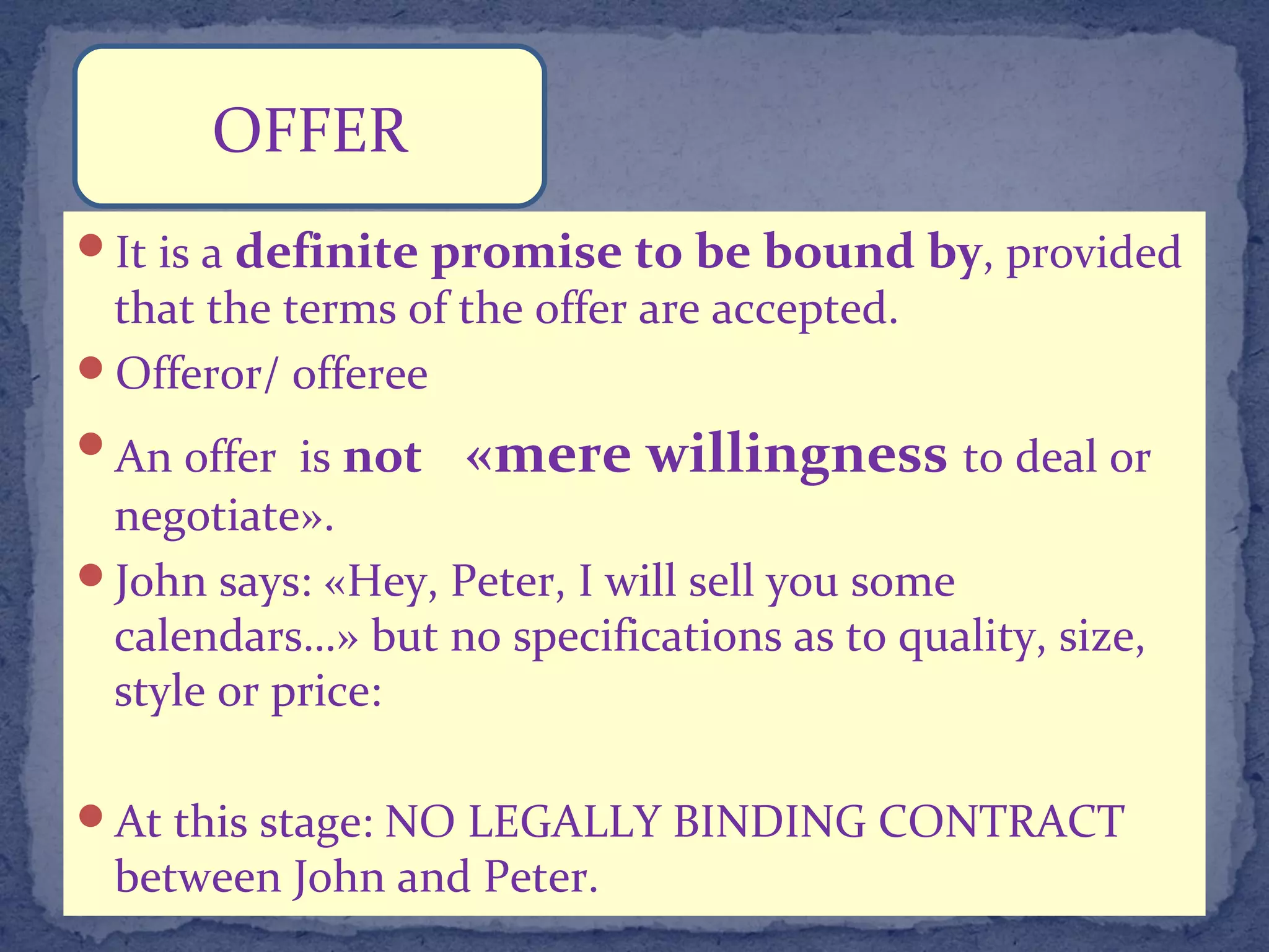 CONTRACT LAW. Vocabulary | PPT