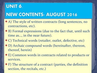 CONTRACT LAW. Vocabulary | PPT