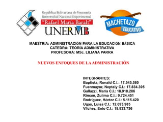 Nuevos enfoques administrativos en la educación | PPTX