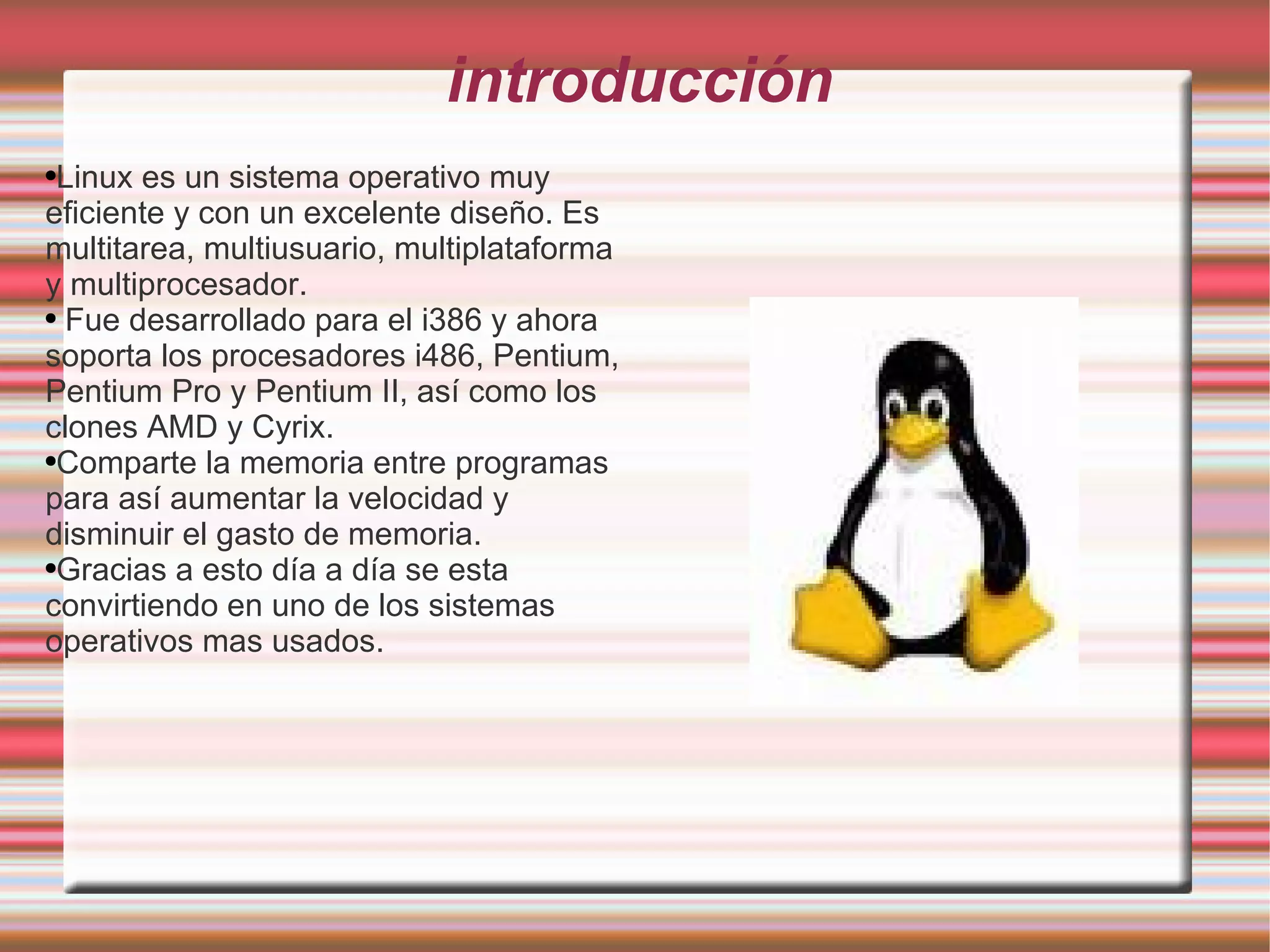 Segundo Trabajo, Presentacion Linux | PPT