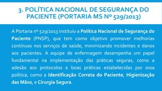 AULA DE SEGURANÇA DO PACIENTE EM ENFERMAGEM | PDF